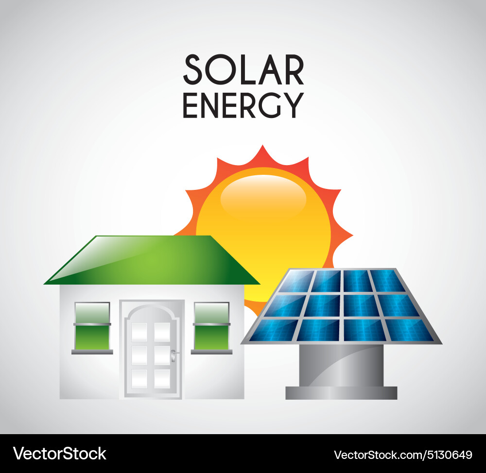 Solar energy Royalty Free Vector Image - VectorStock