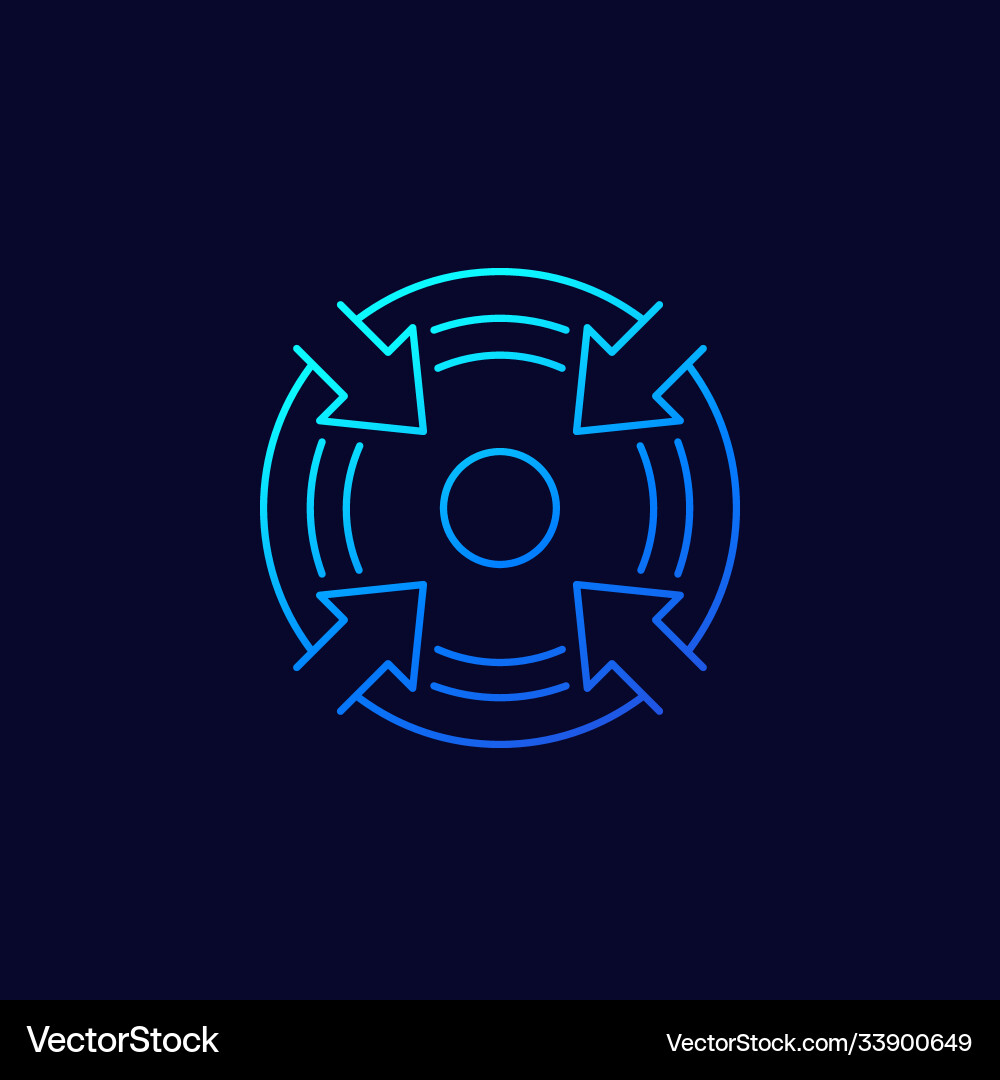 Specific focus concentration line icon Royalty Free Vector