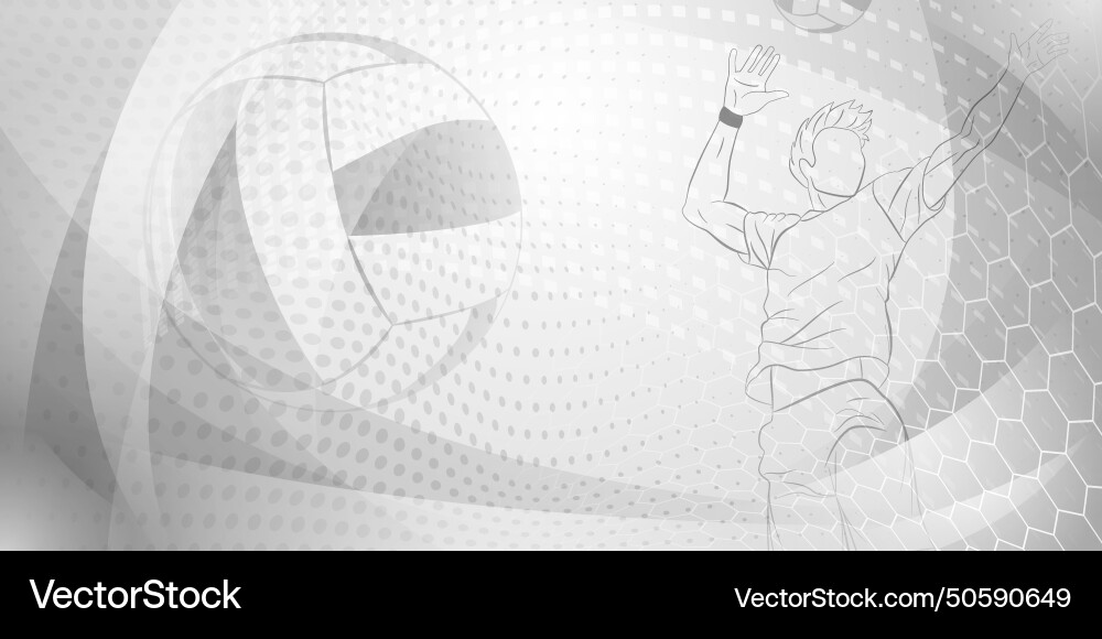 Volleyball themed background Royalty Free Vector Image