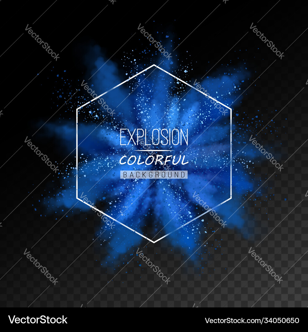 Blue Powder Explosion Royalty Free Vector Image