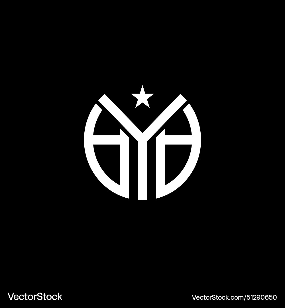 Byb logo letter design Royalty Free Vector Image