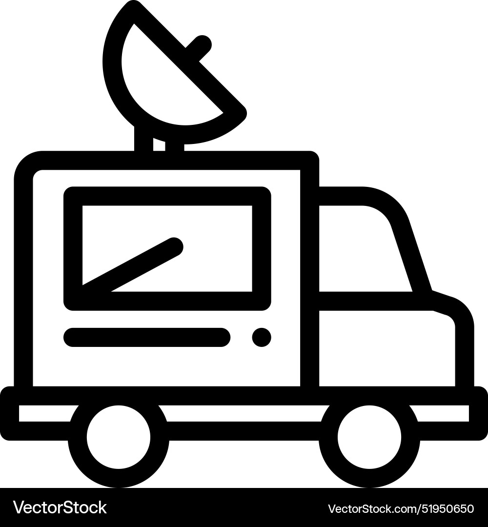 Car icon thin linear style design isolated Vector Image