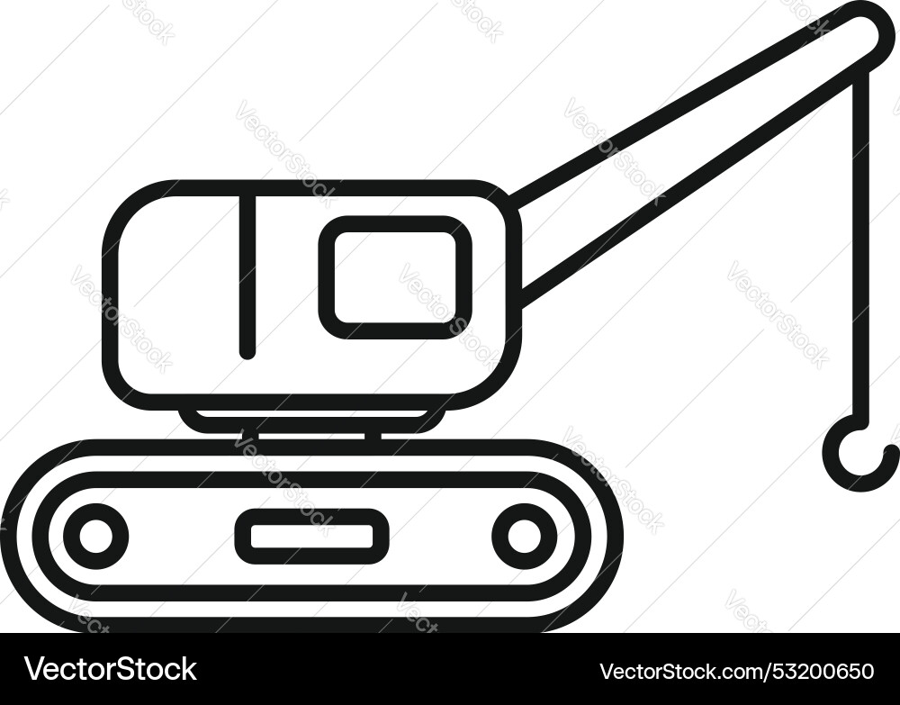 Crawler crane lifting building materials Vector Image