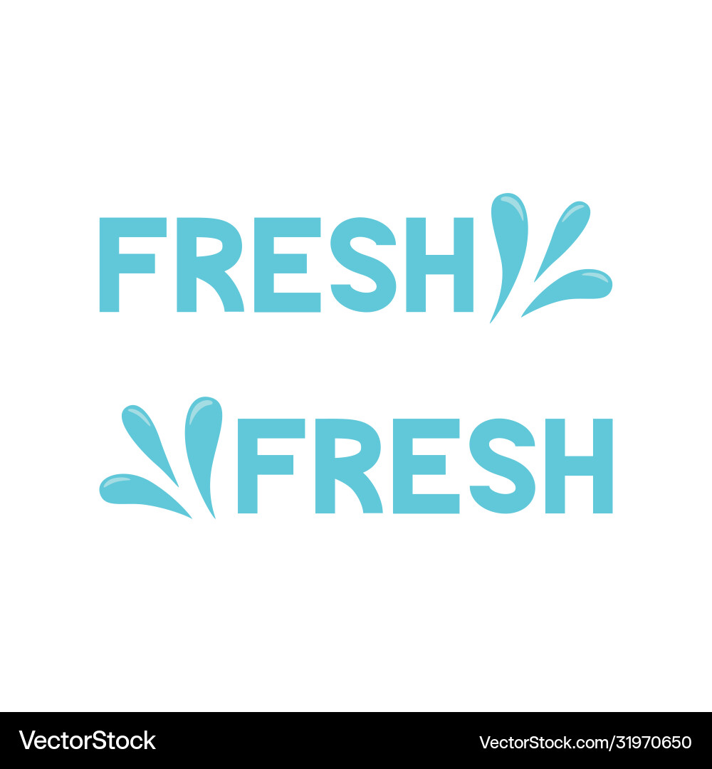 Fresh icon blue spray water drop Royalty Free Vector Image