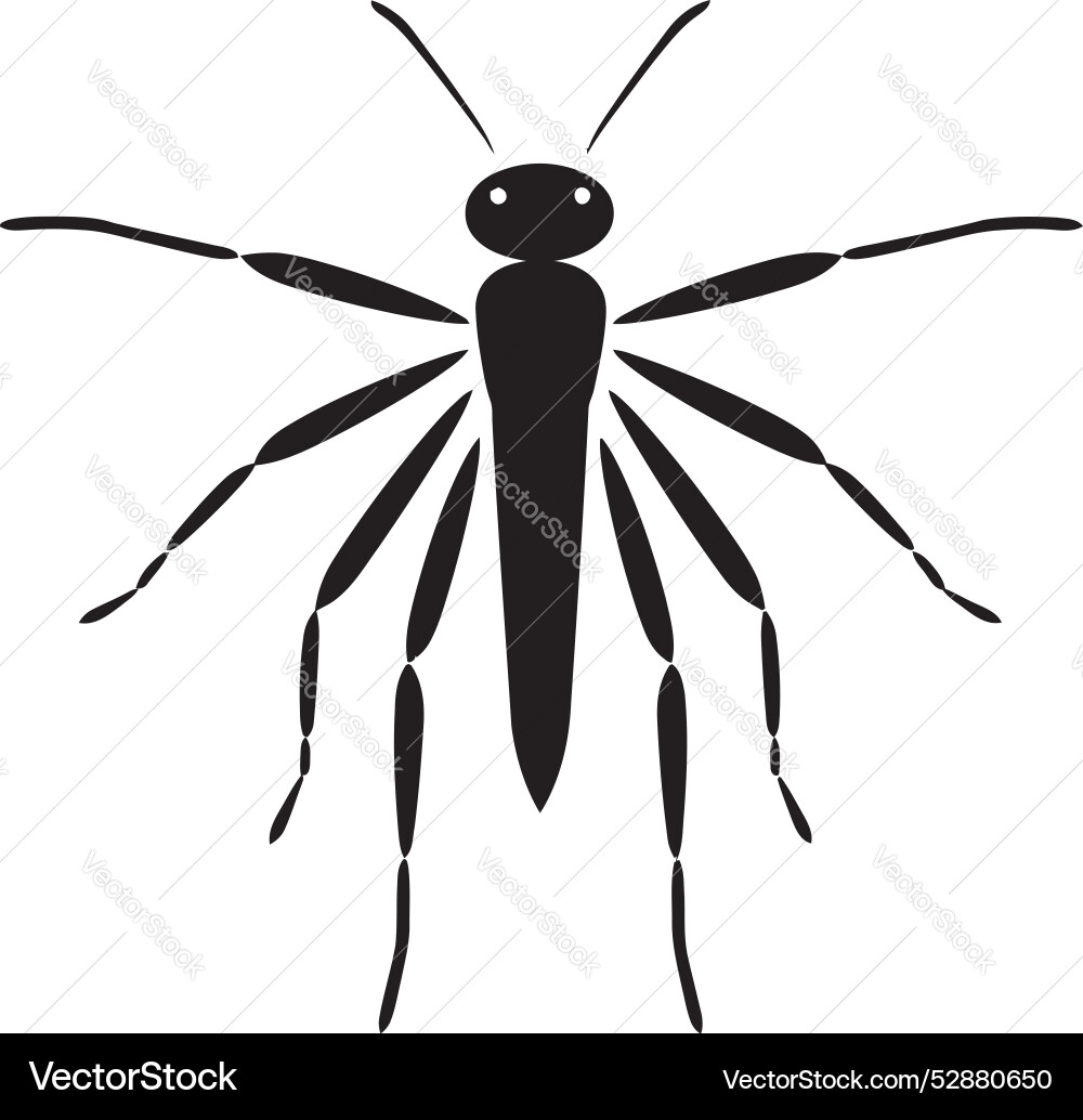 Intricate Insect Icon Graceful Stick Royalty Free Vector