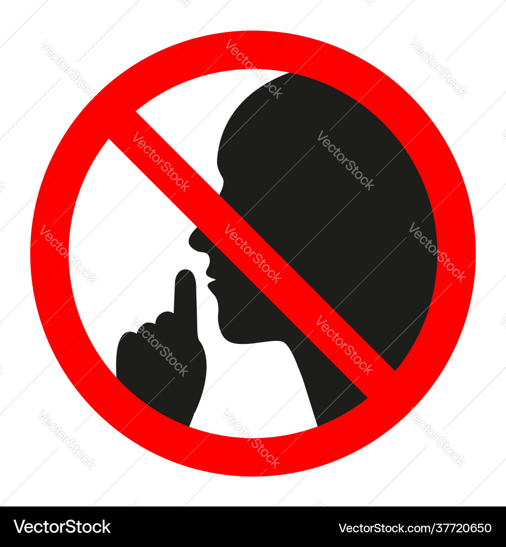 No sign is allowed Royalty Free Vector Image - VectorStock