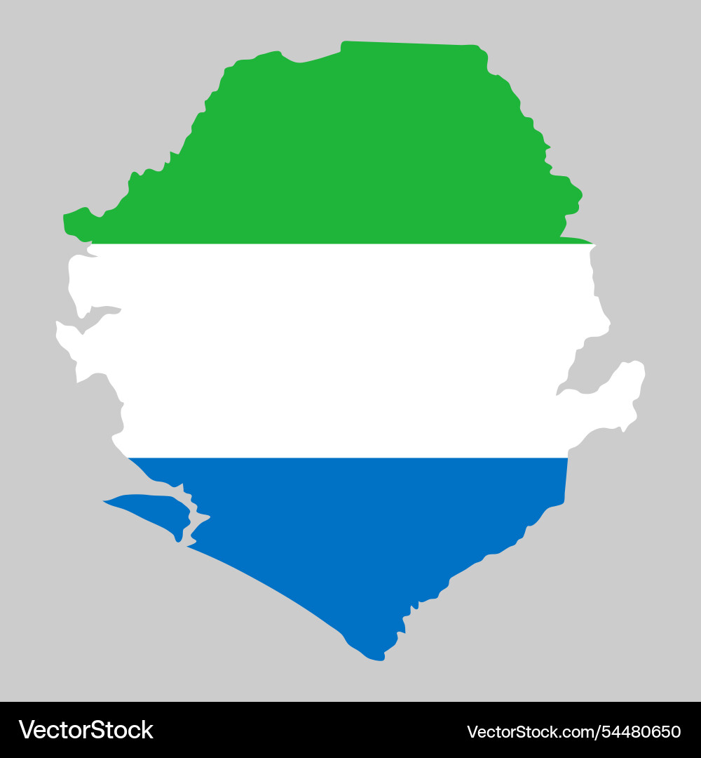 Sierra leone outline of map on background Vector Image