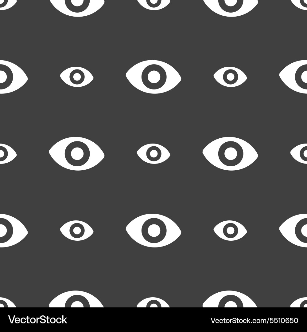 Sixth sense the eye icon sign seamless pattern Vector Image