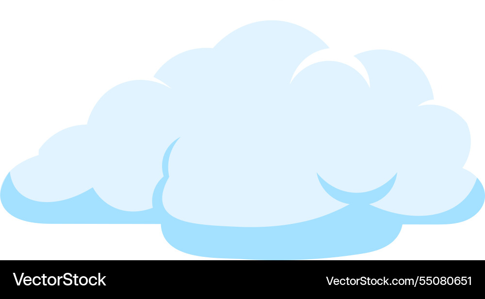 Cartoon style featuring a light blue Royalty Free Vector
