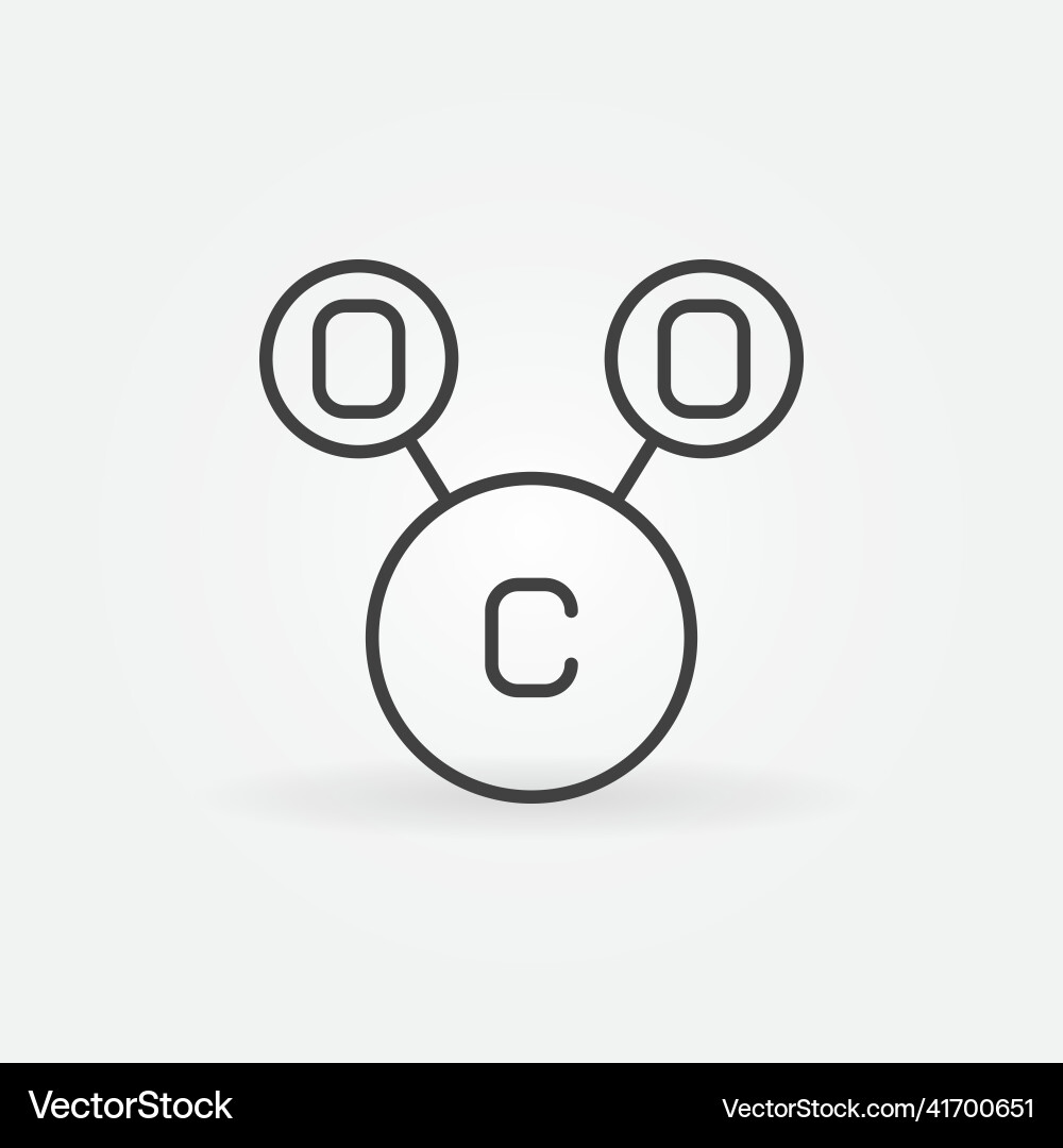 Co2 formula carbon dioxide concept line Royalty Free Vector