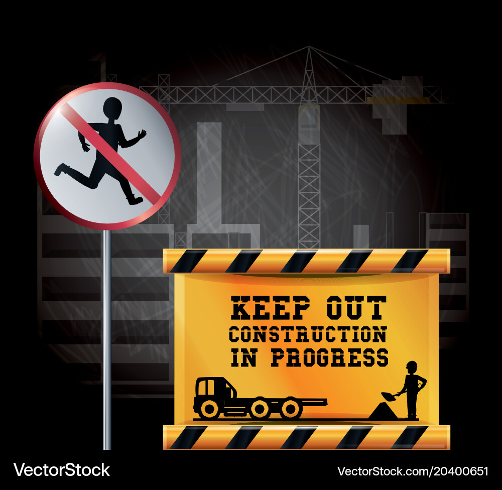 Construction in progress design Royalty Free Vector Image