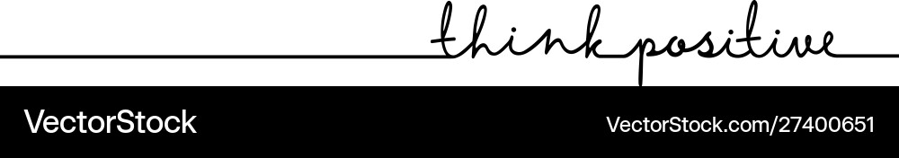 Continuous Positive Line Royalty Free Vector Image