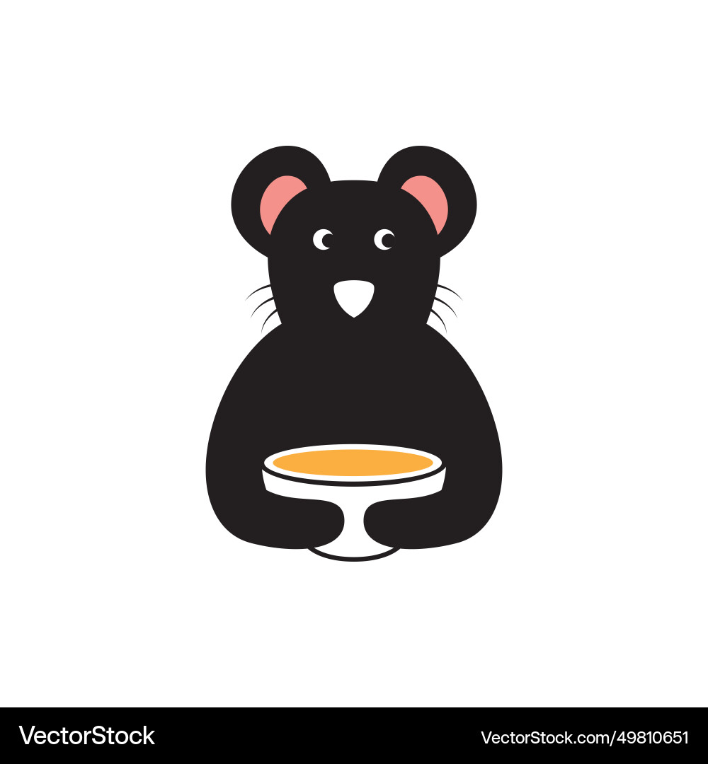 Cute mouse mascot cartoon icon logo design Vector Image