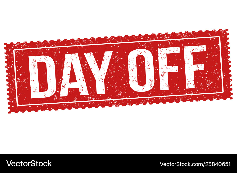 Day off sign or stamp Royalty Free Vector Image