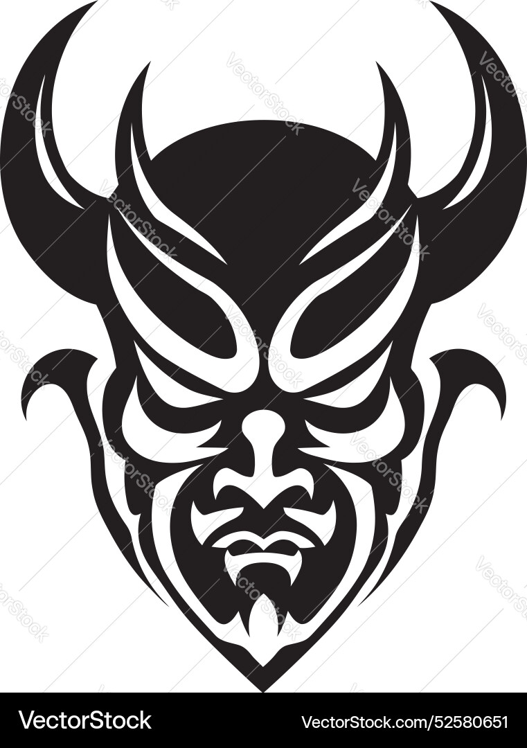 Haunting onryo hand drawn symbol for oni Vector Image