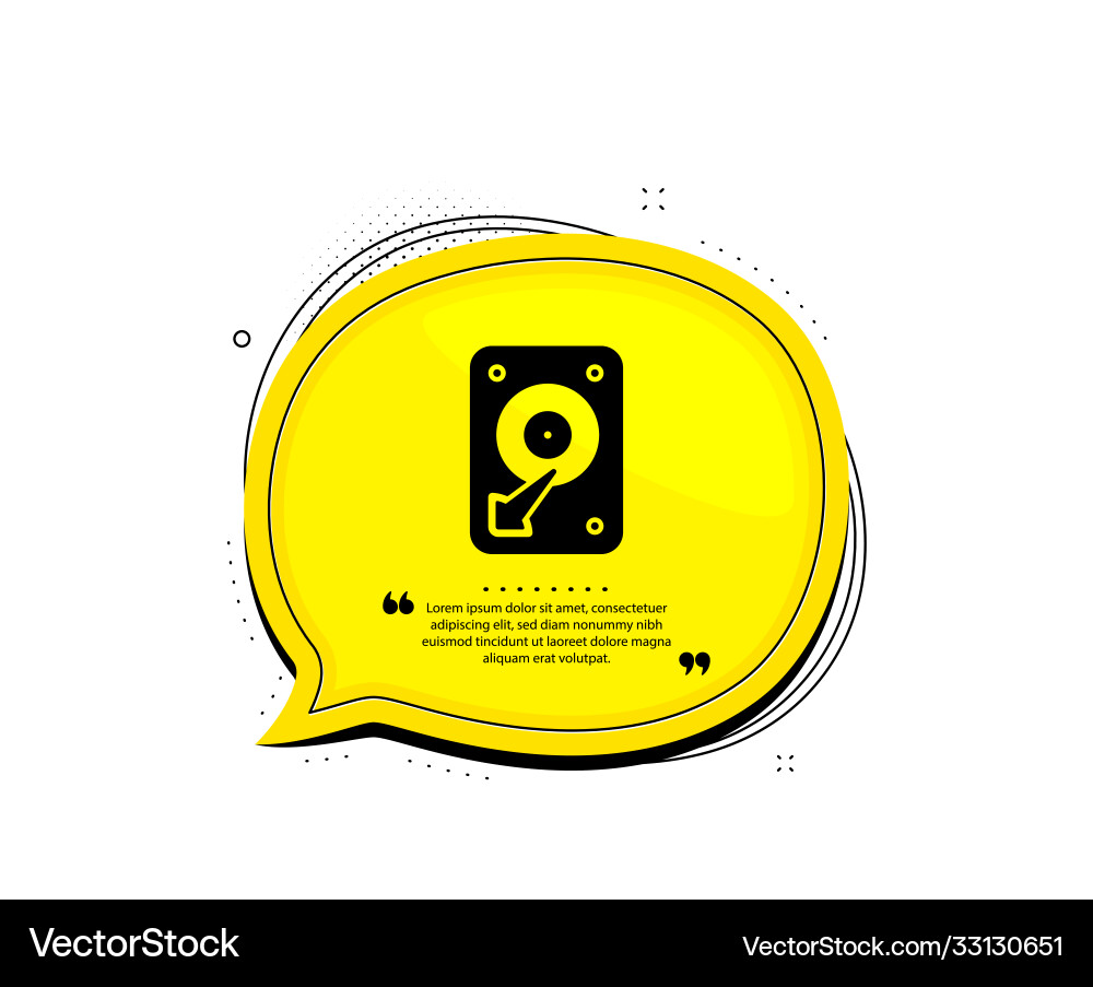 Hdd icon hard disk storage sign Royalty Free Vector Image