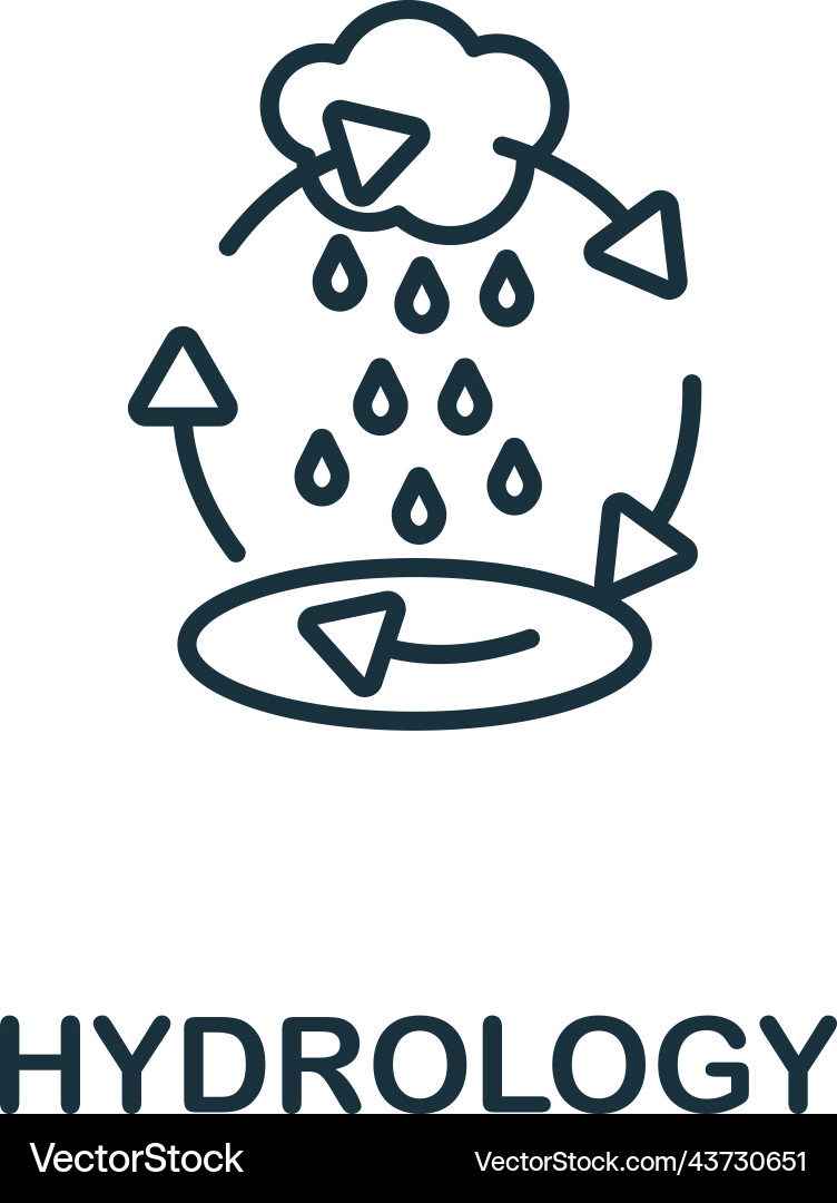 Hydrology icon line simple science Royalty Free Vector Image