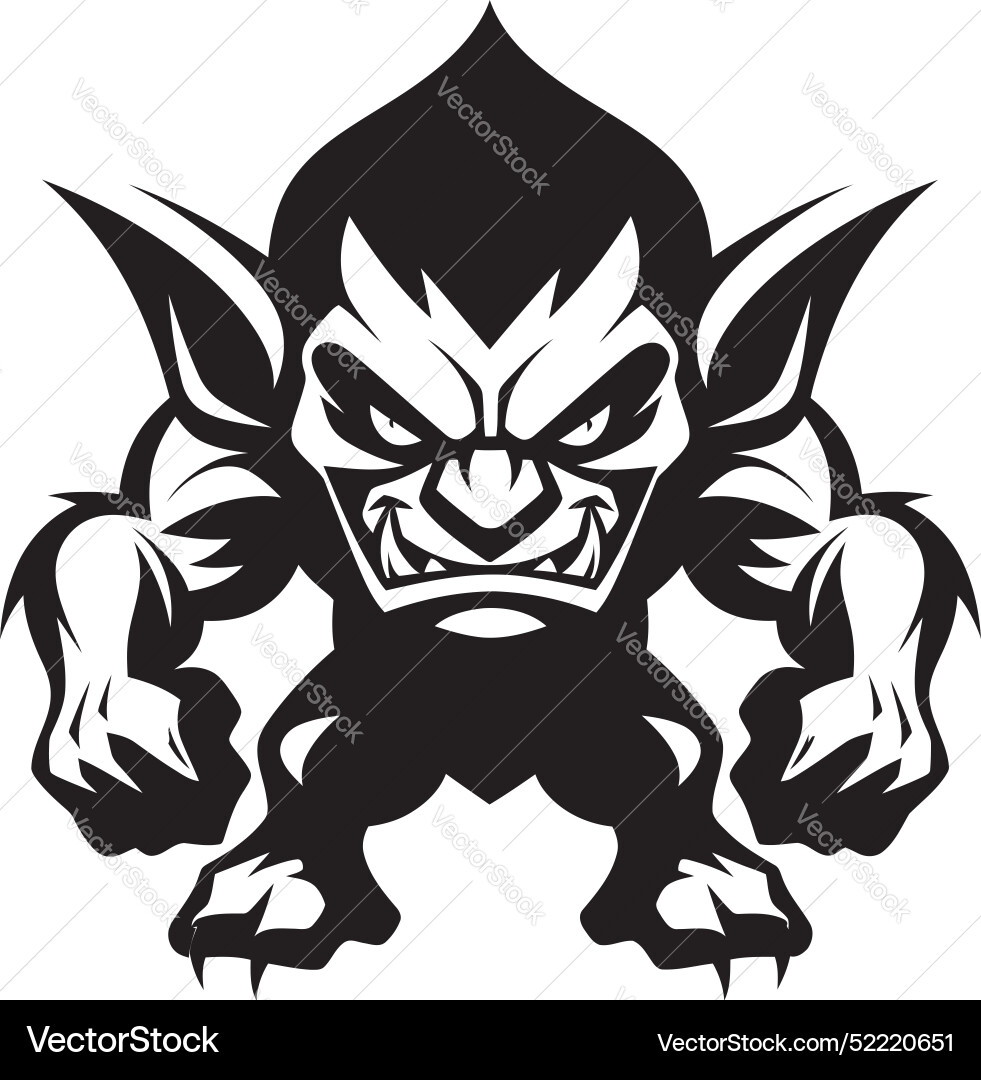 Maleficent misfit cartoon evil goblin devious Vector Image