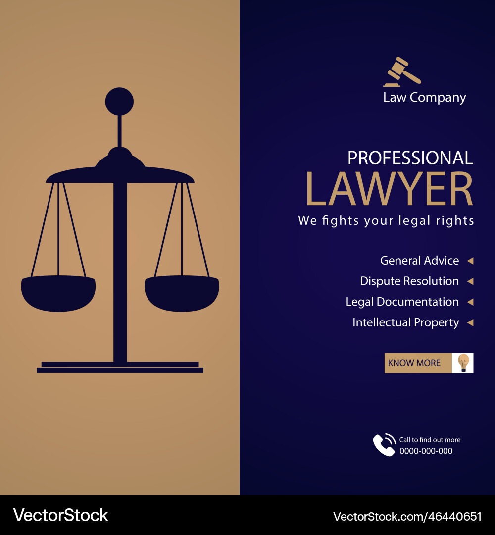 Professional lawyer banner design template – Royalty-Free Vector ...