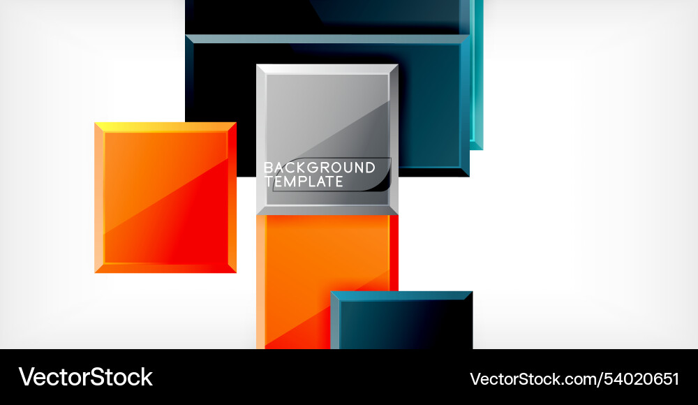 Square shape color abstract geometry Royalty Free Vector