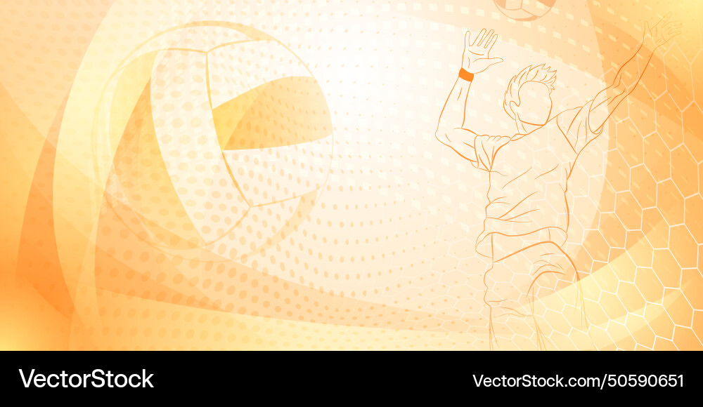 Volleyball themed background Royalty Free Vector Image