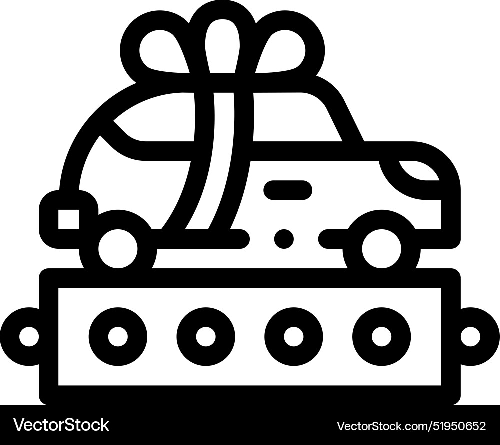 Car icon thin linear style design isolated Vector Image