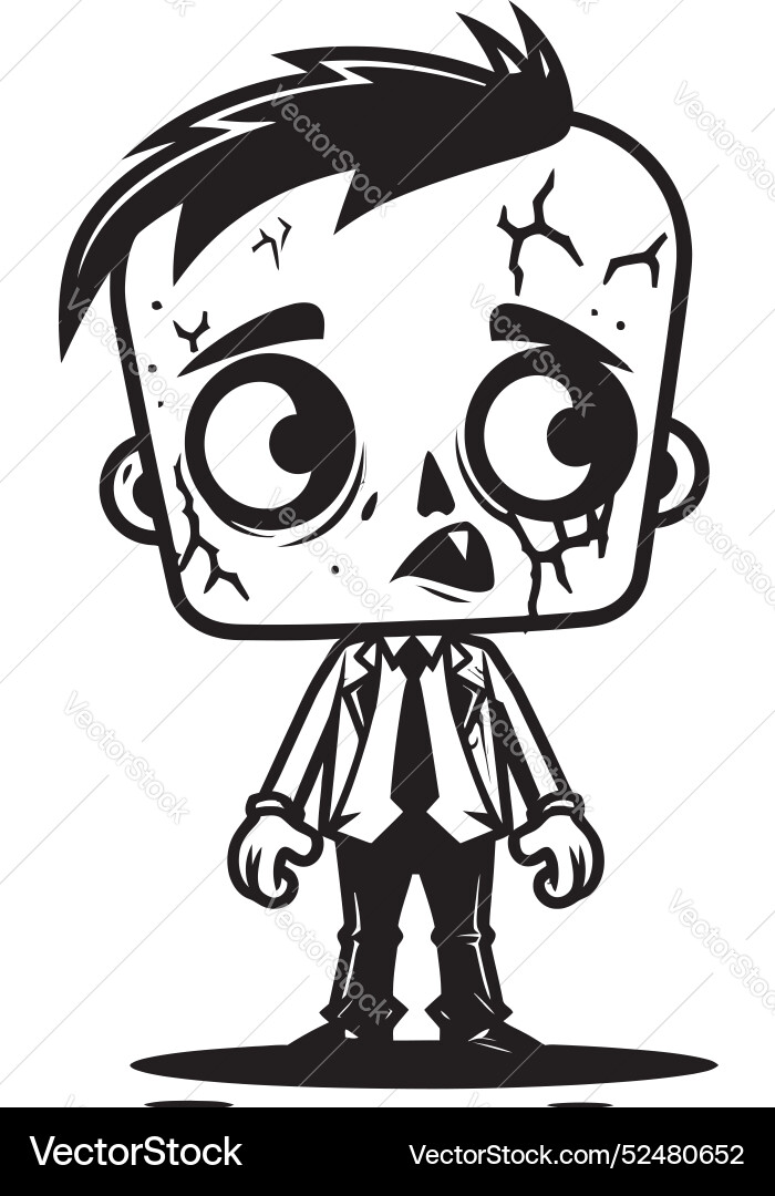 Creepy charisma cartoon zombie design gruesome Vector Image