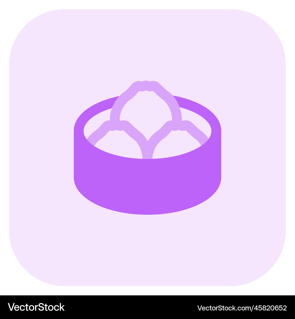 Delicious nikuman served in a bowl Royalty Free Vector Image