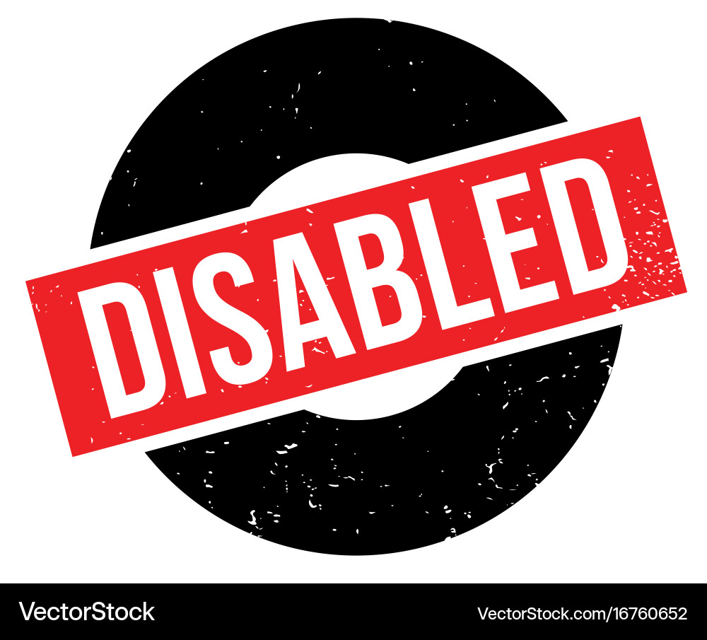 Disabled rubber stamp Royalty Free Vector Image