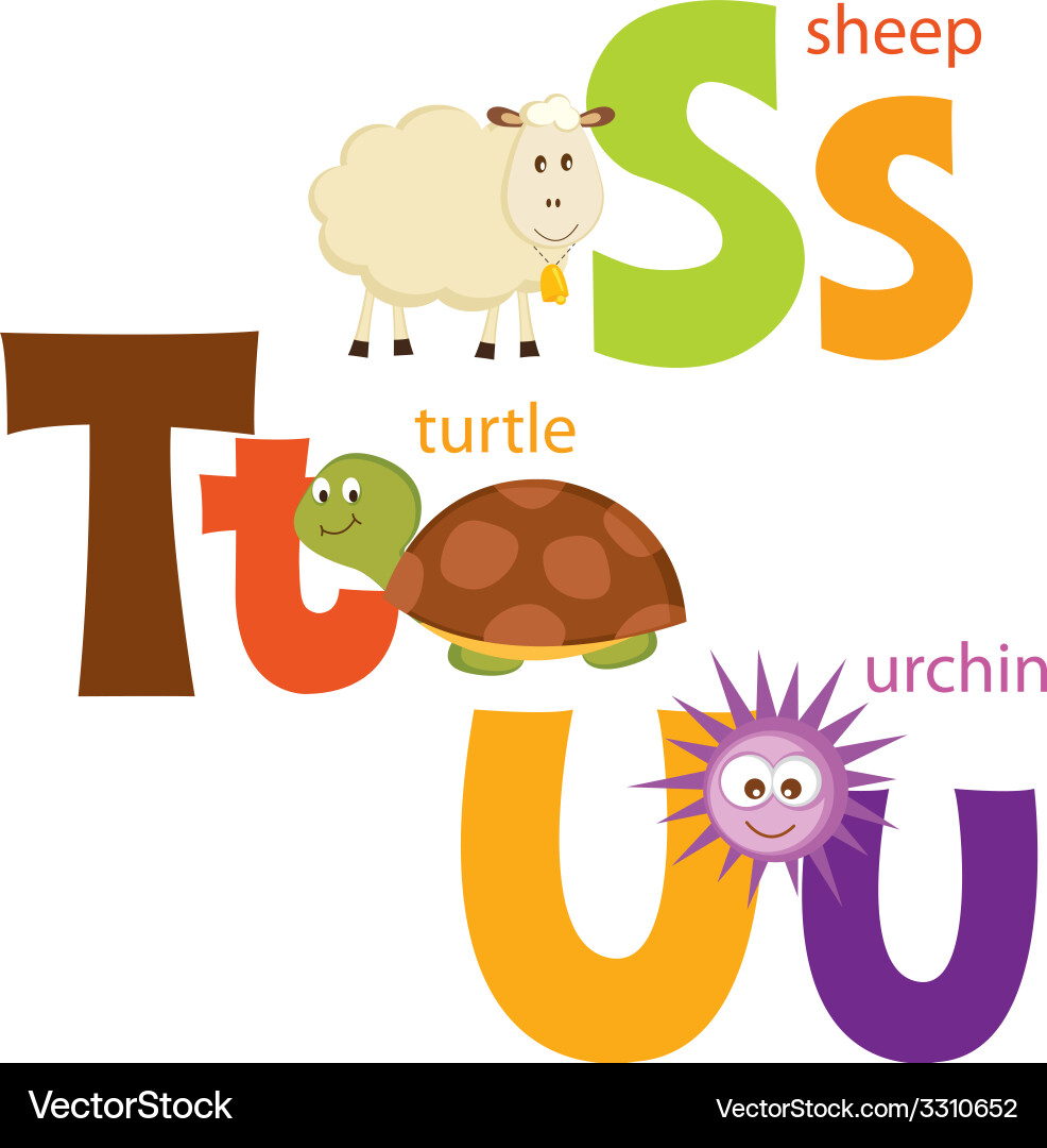 Funny alphabet 7 Royalty Free Vector Image - VectorStock