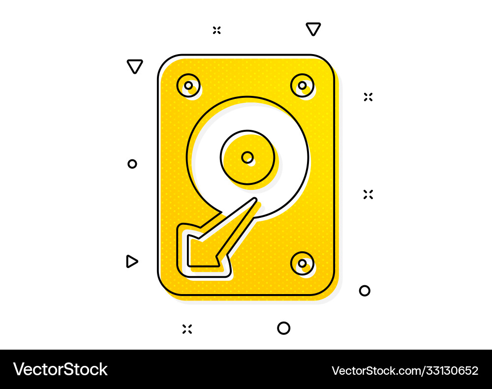 Hdd icon hard disk storage sign Royalty Free Vector Image