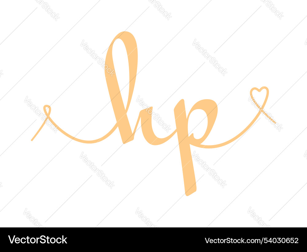 Hp initial wedding monogram calligraphy hand Vector Image