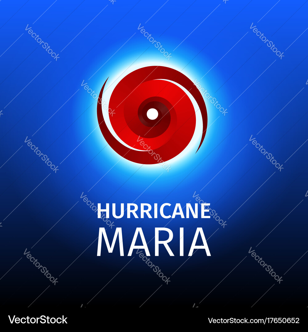 Hurricane Maria - Storm Icon Royalty Free Vector Image