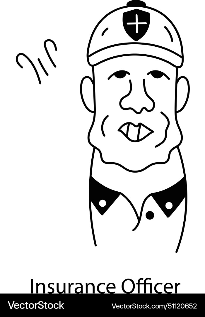 Insurance officer Royalty Free Vector Image - VectorStock