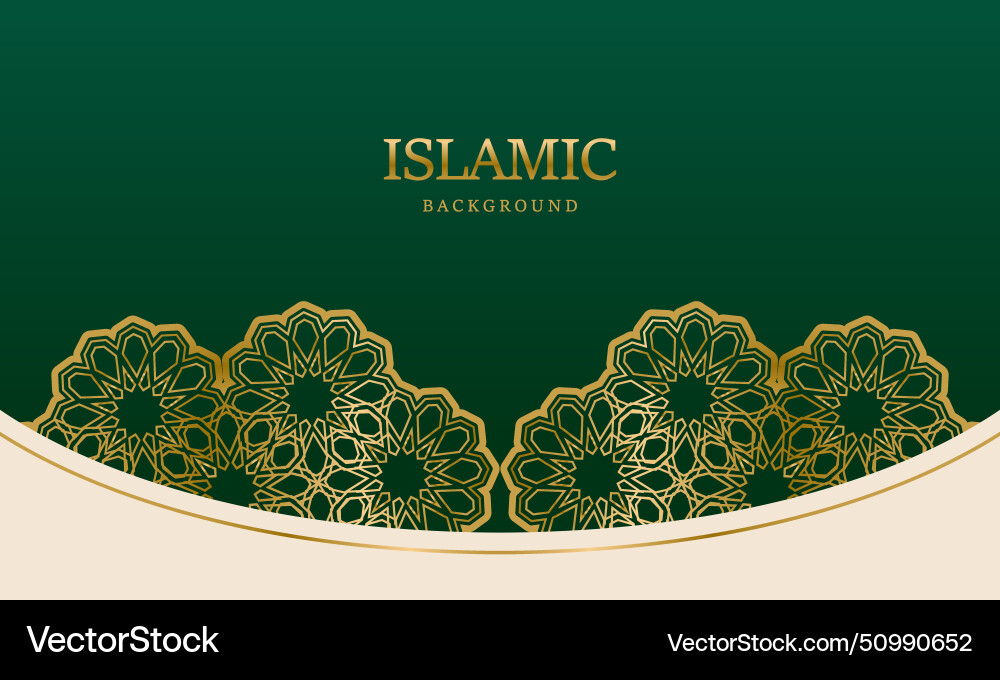 Islamic design greeting card and background Vector Image
