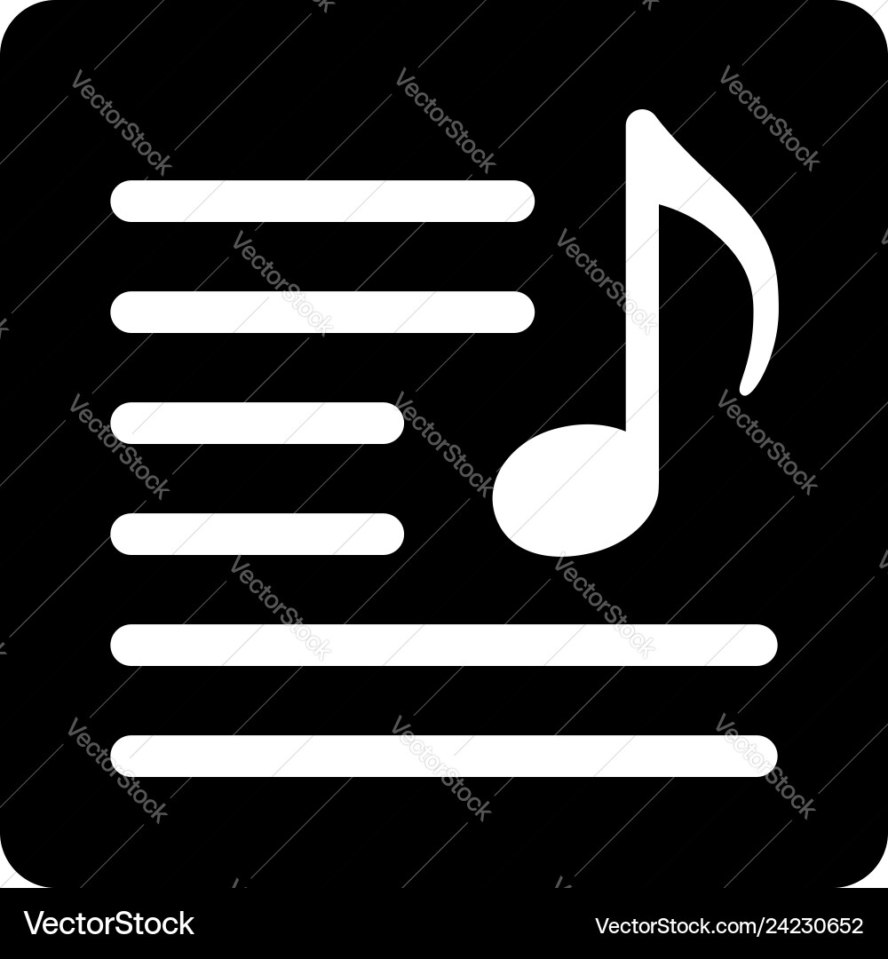 Music Sheet Icon - Song Lyrics Royalty Free Vector Image
