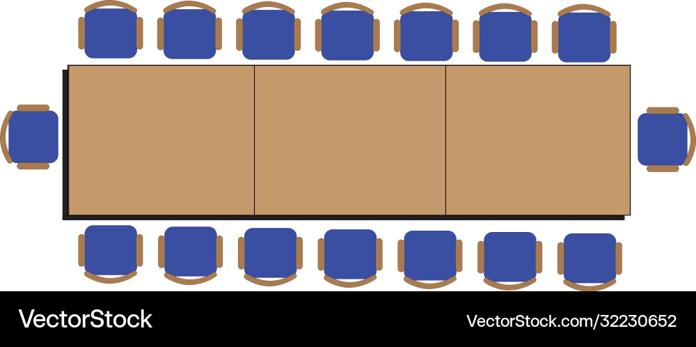 Office conference table 1 Royalty Free Vector Image