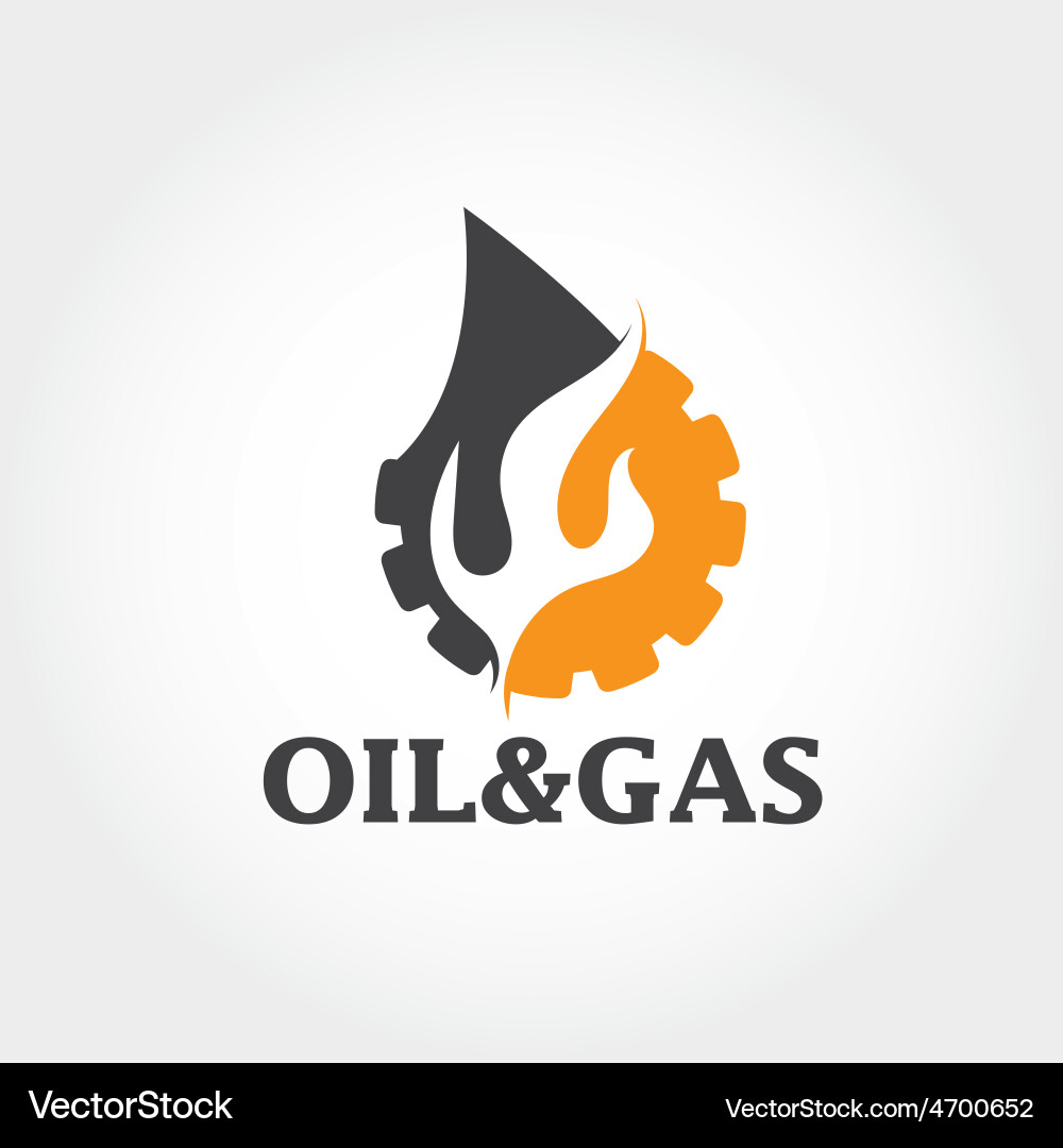 Oil and gas industry design template Royalty Free Vector