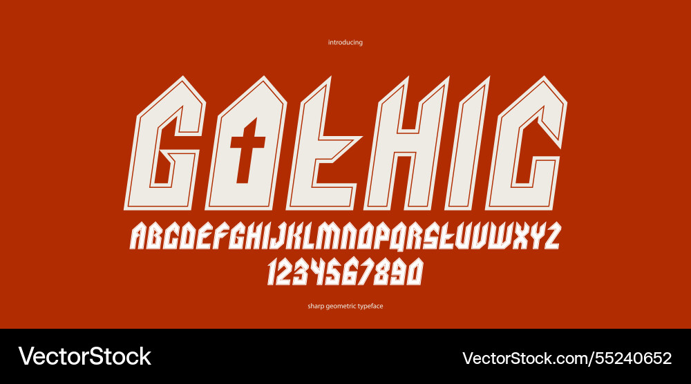 Sharp and bold italic display font for logo Vector Image