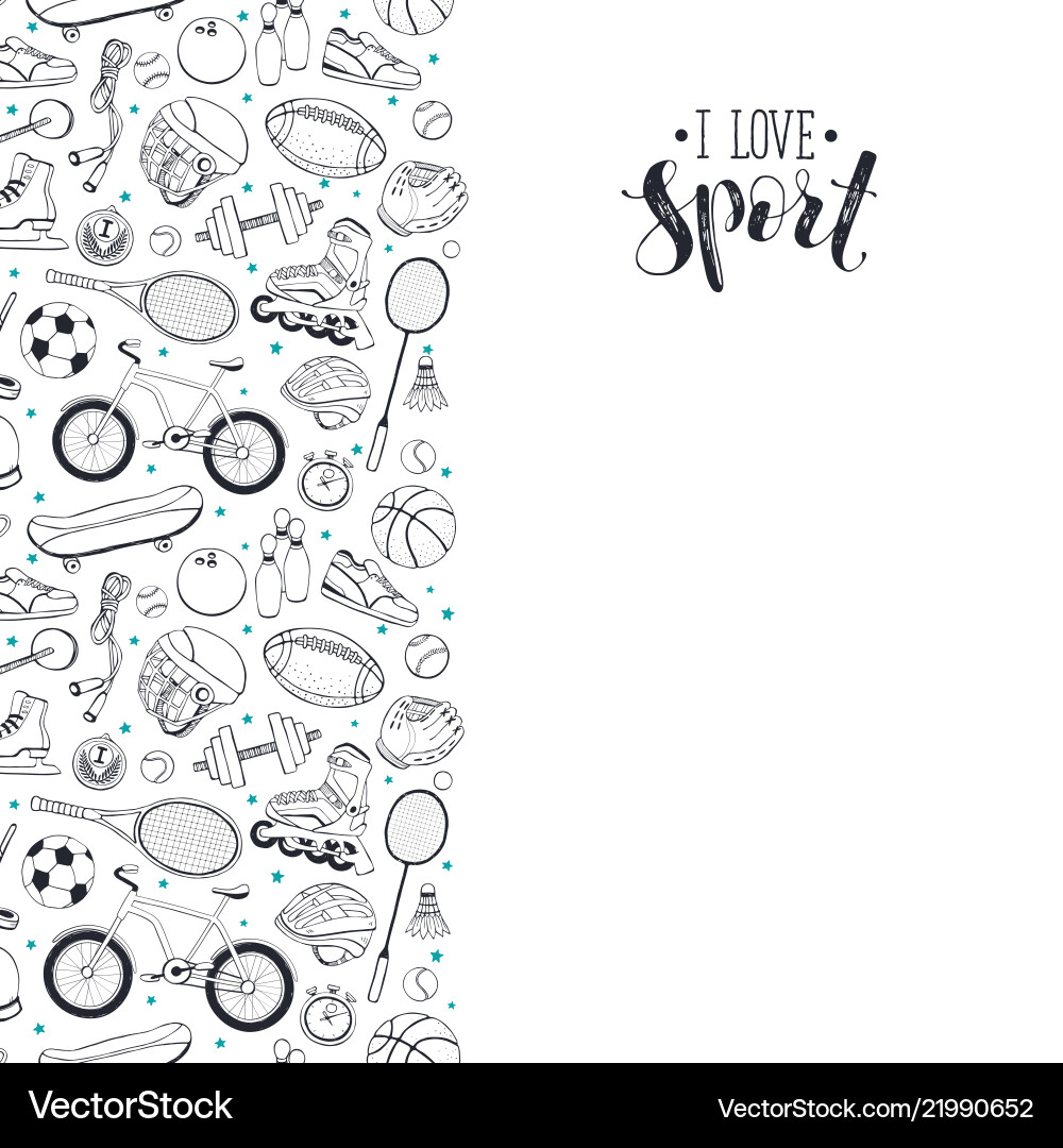 Sport Doodle Collection Royalty Free Vector Image