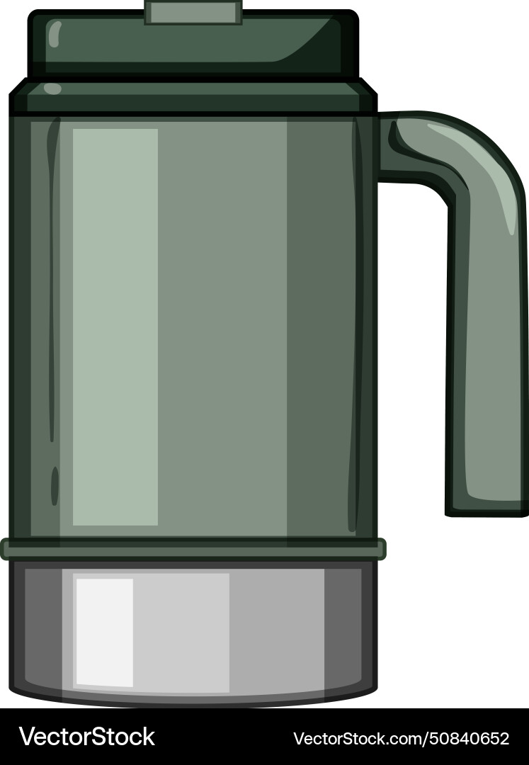 Thermal thermos cup cartoon Royalty Free Vector Image