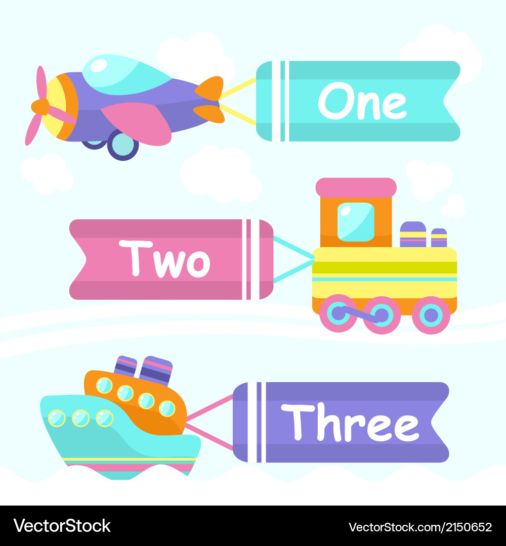 Transport toy banners Royalty Free Vector Image