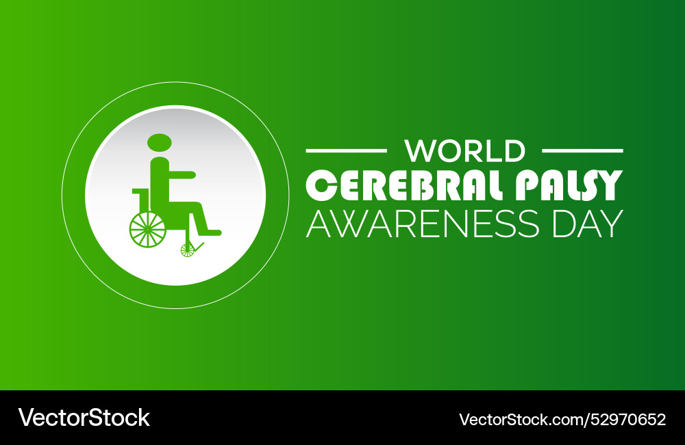 World cerebral palsy awareness day Royalty Free Vector Image