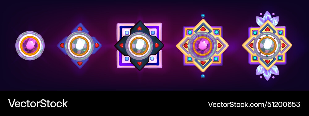 3d jewelry luxurious diamond collection Royalty Free Vector