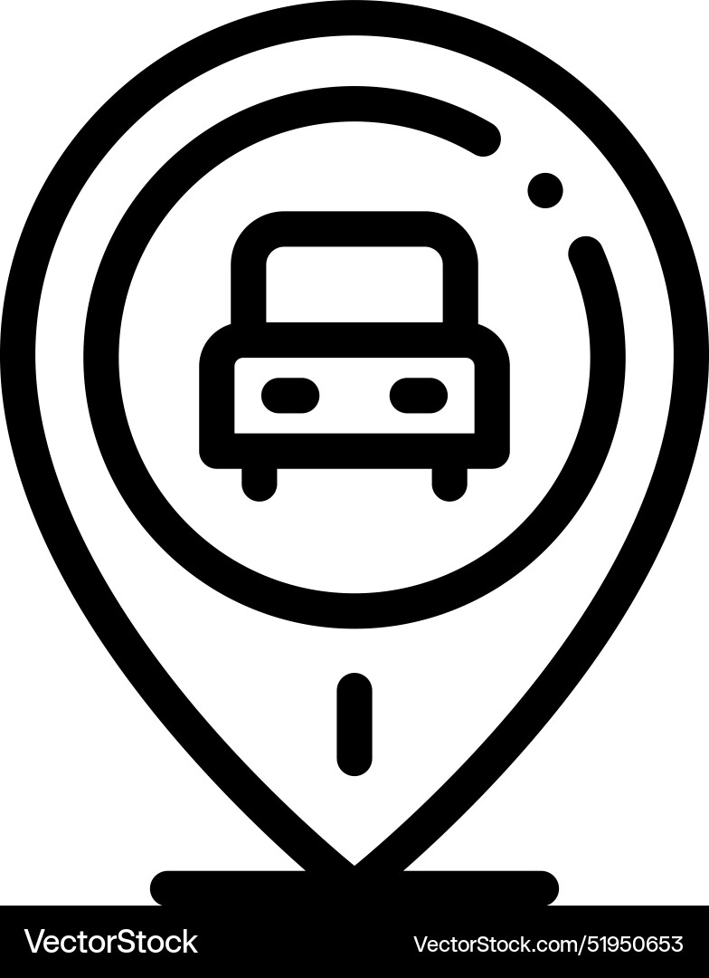 Car icon thin linear style design isolated Vector Image