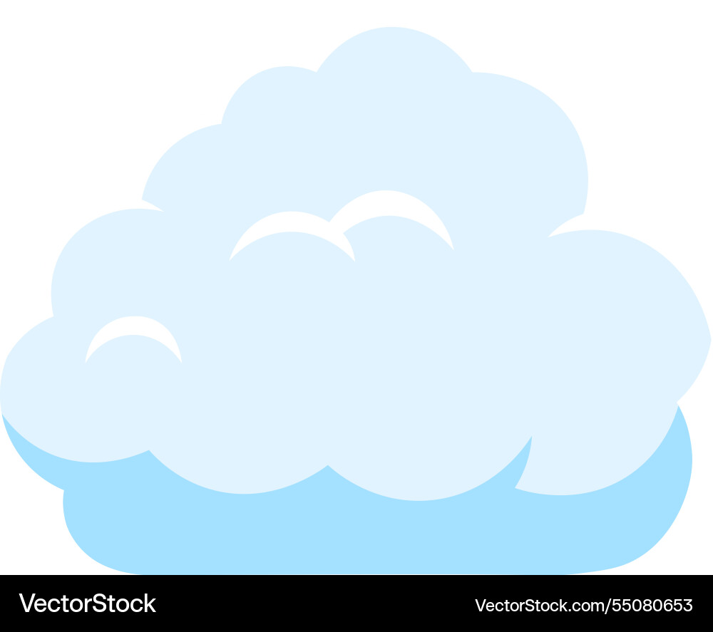 Cartoon featuring a light blue cloud Royalty Free Vector
