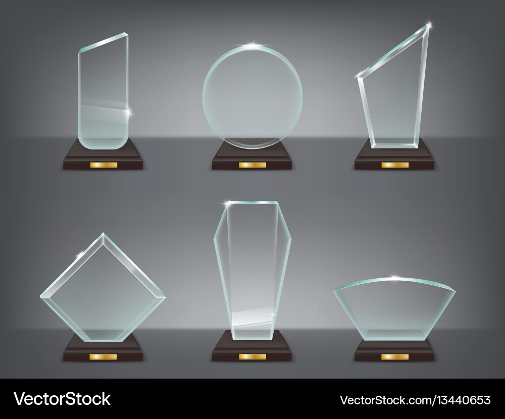 Collection of modern glass Royalty Free Vector Image