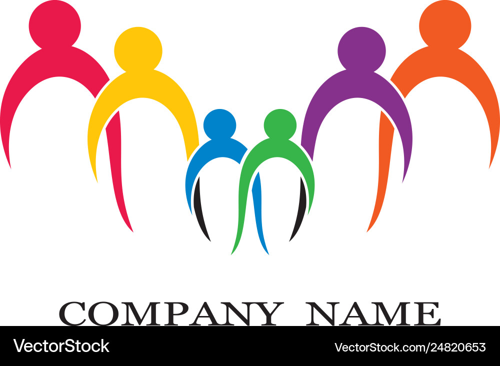 Community care symbol design Royalty Free Vector Image