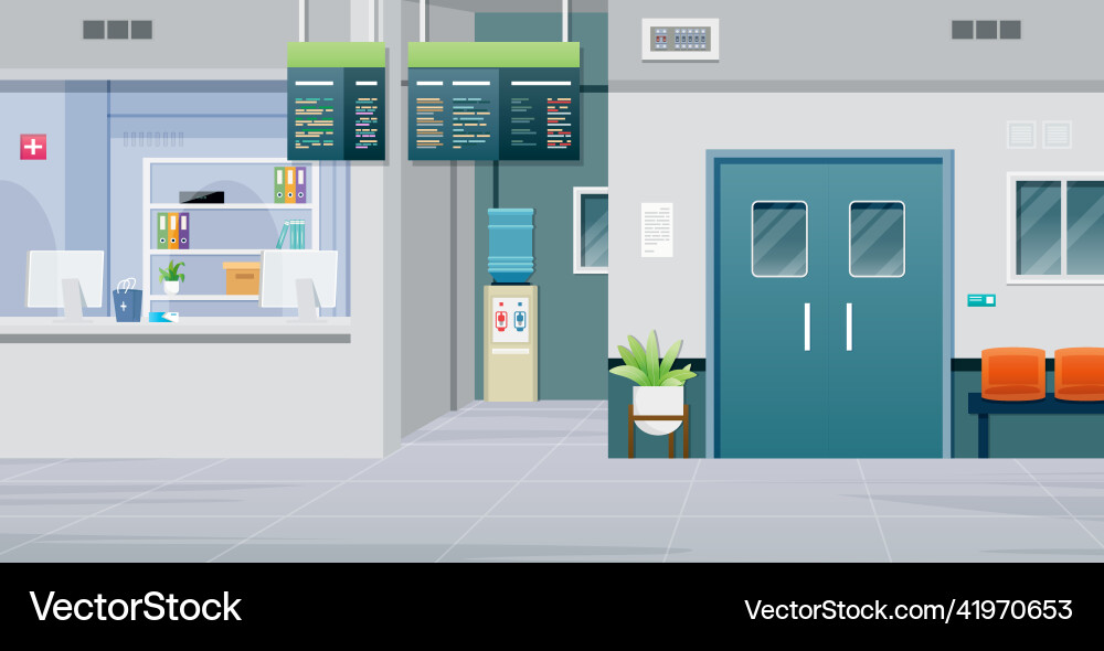 Doctor office interior Royalty Free Vector Image