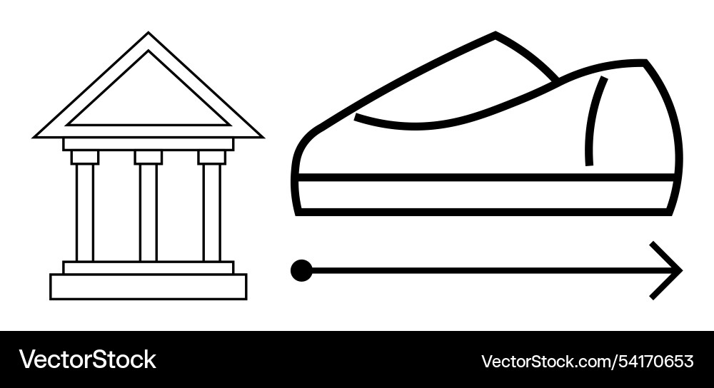 Evolution of traditional banking to digital Vector Image